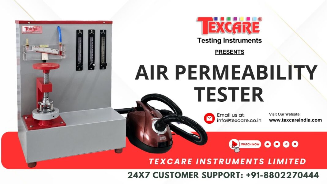Air Permeability Tester, IS 11056:1984, ASTM D737, ISO 9237, ISO 9073 ...